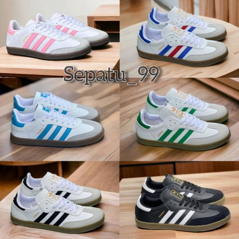 Jual Penjualan Terbanyak Sepatu Pria Wanita Adidas Samba OG Putih Hitam ...