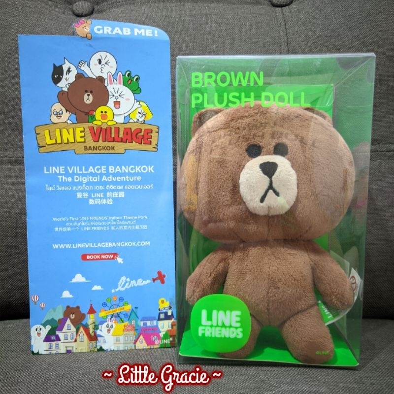 Jual Official Line Friends BROWN Plush Doll from Line Village Store ...