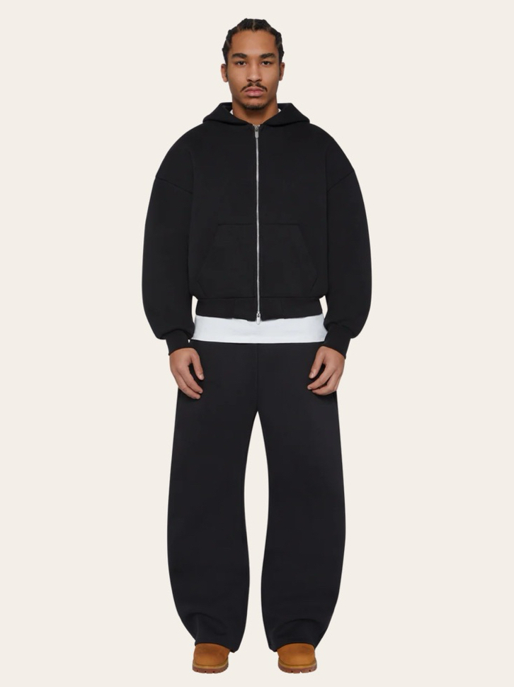 Jual AIF - Hoodie Zipper Hitam / Hoodie Zipper Boxy / Hoodie Double Zip ...