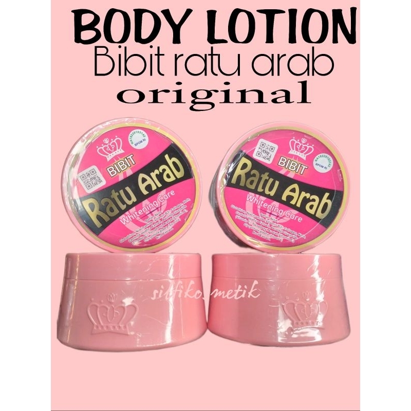 Jual Body lotion bibit ratu arab pemutih badan BPOM aman busui dan bumil | Shopee Indonesia