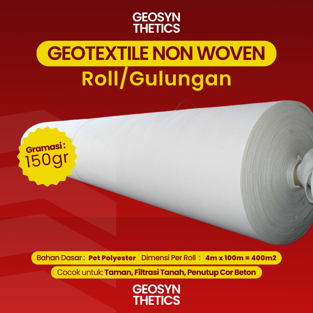 Jual kain geotextile 150gr roll 4x100m | Shopee Indonesia