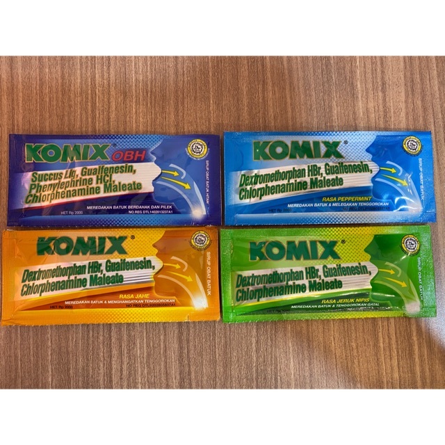 Jual Komix Sachet Dewasa All Variants 7 ml OBH, Jeruk Nipis, Peppermint ...