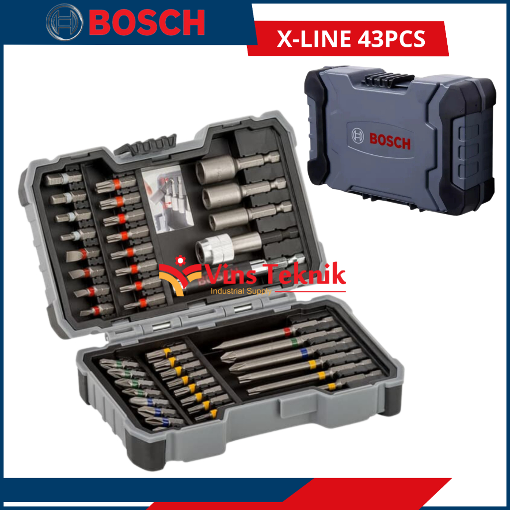 Jual Bosch X-line 43 Screwdriver Bit Set Mata Obeng Set 43pcs | Shopee Indonesia