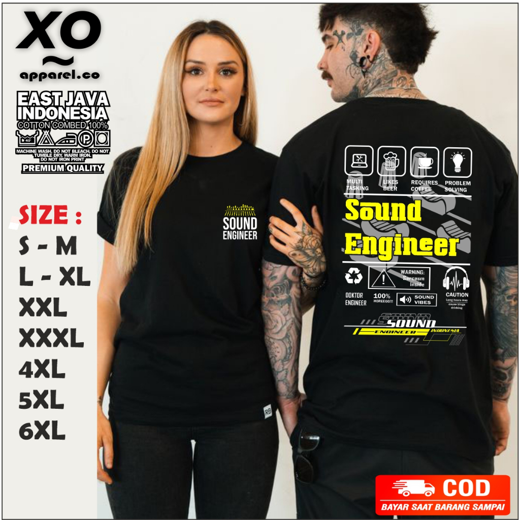 Jual baju kaos Sound Enginering sound system audio big size jumbo ...