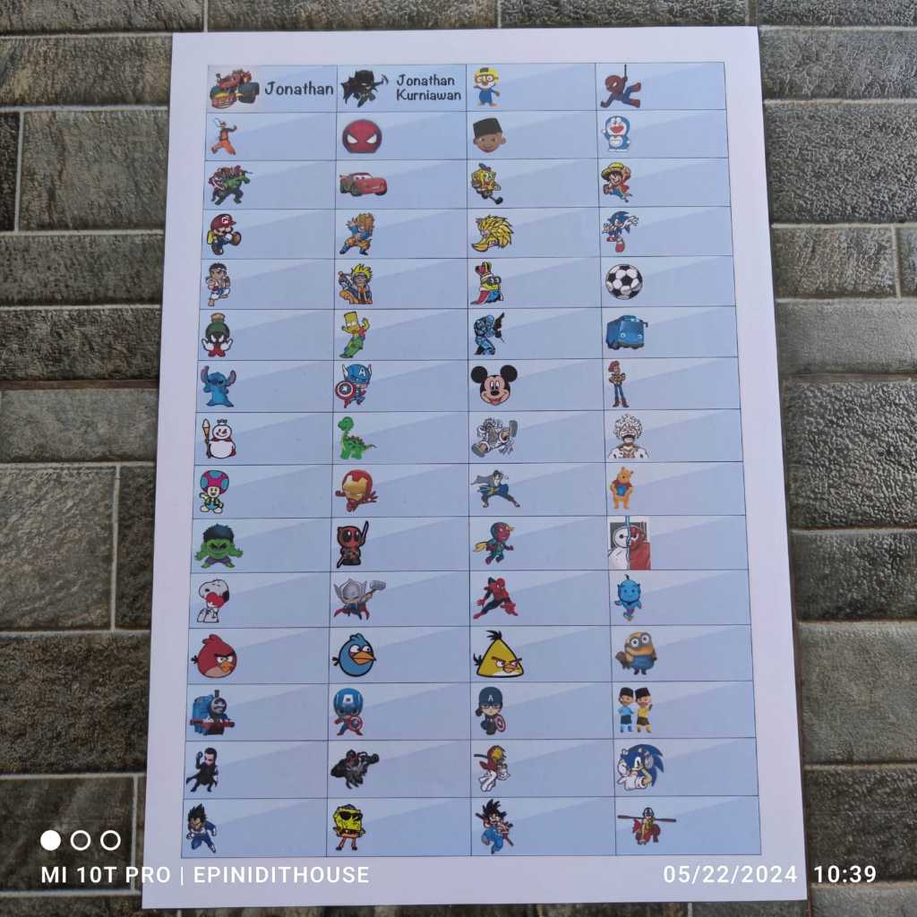 Jual Stiker Nama Buku Sekolah Kelas Pelajaran Anak SD SMP SMA Ukuran ...
