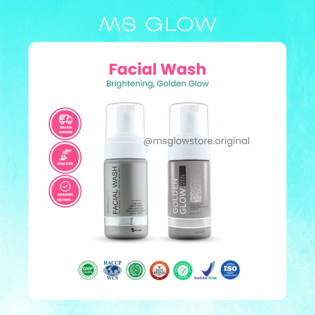 Jual MS Glow Facial Wash Golden Glow Brightening - 100 ml - Original ...