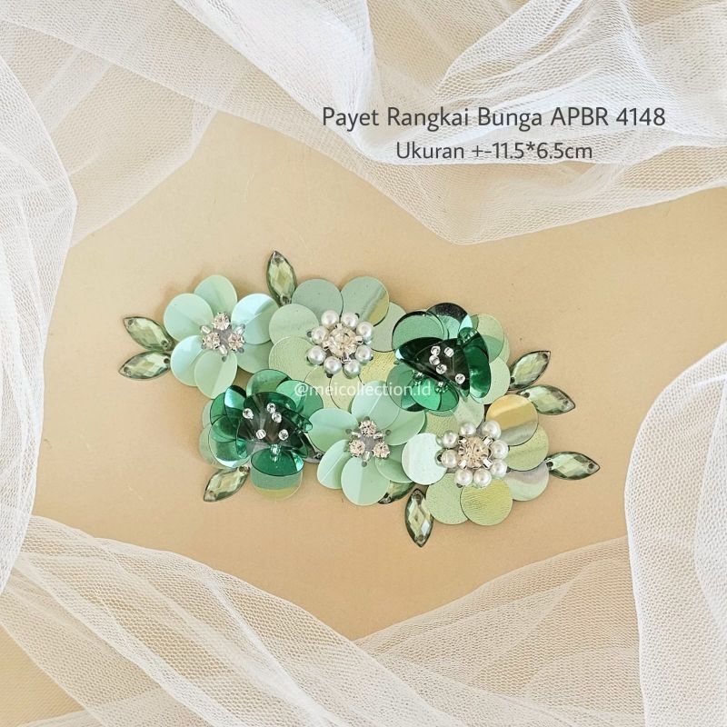 Jual Payet rangkai Bunga 3d APBR 4148 payet pinggang / bahu kebaya ...