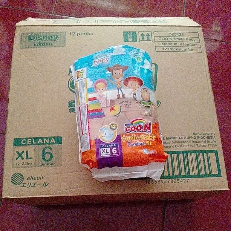 Jual Goon XL6 COMFORT FIT 1 KARTON ISI (12PCK × 6lembar popok) | Shopee Indonesia