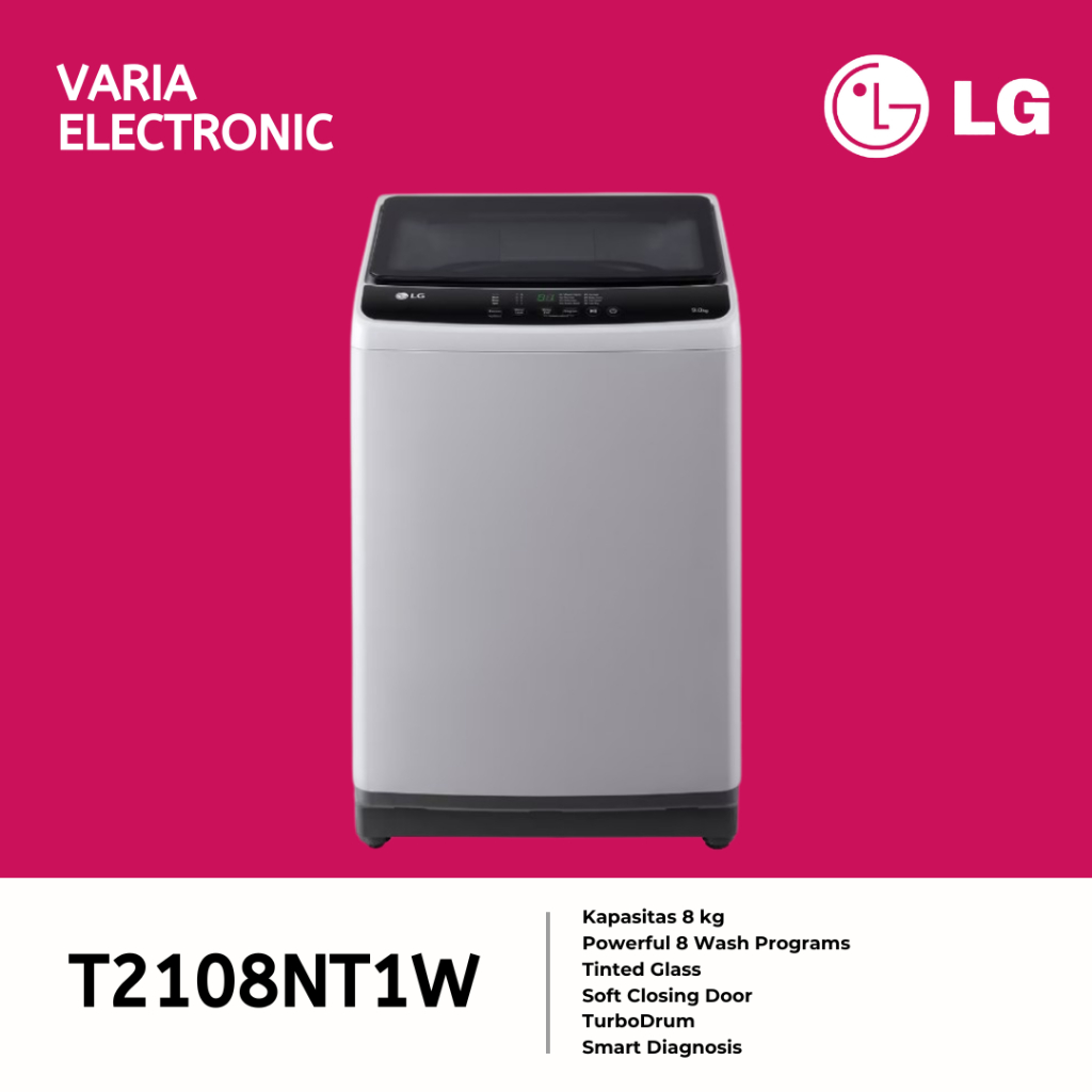 Jual Mesin Cuci LG Top Loading T2108NT1W Kapasitas 8 Kg | Shopee Indonesia