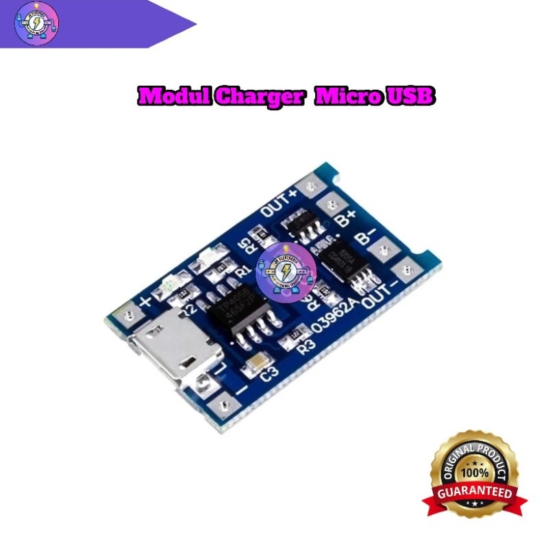 Jual TP4056 Modul Charger 18650 Micro USB | Shopee Indonesia