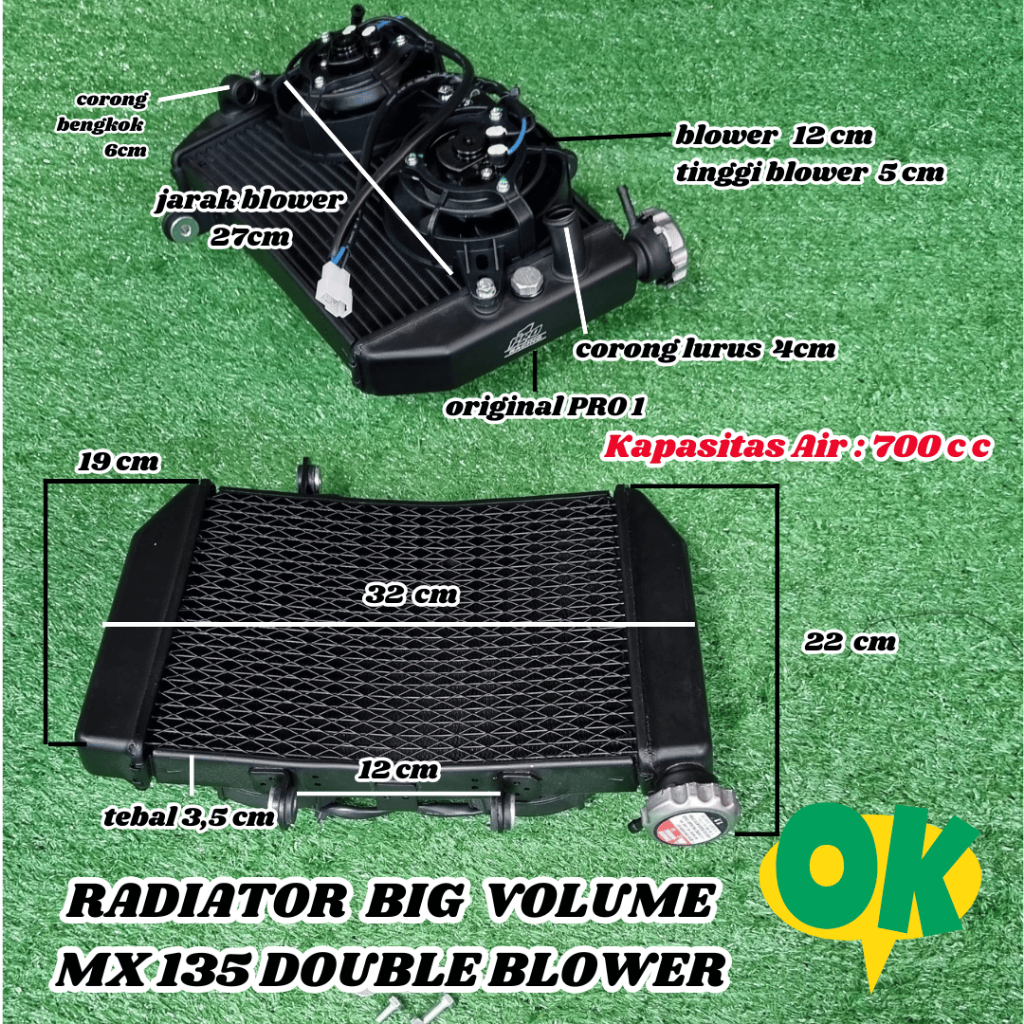 Jual Radiator MX King New Model Double Blower Pro 1 Racing | Shopee ...