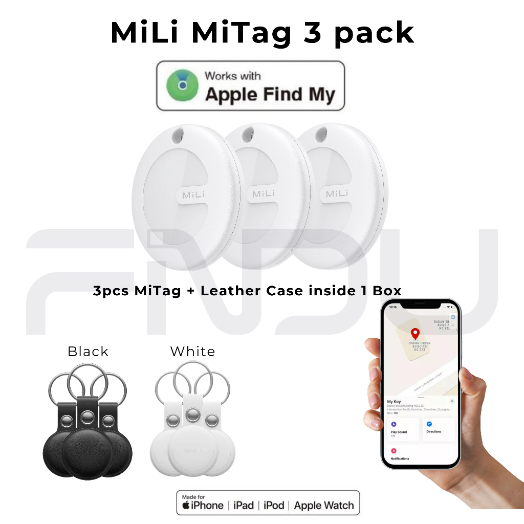 Jual AirTag - MiLi MiTag 3 pack Key Finder Smart Locator Apple MFi ...