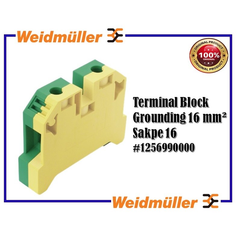 Jual Weidmuller Terminal block grounding 16 mm² tipe Sakpe | Shopee ...