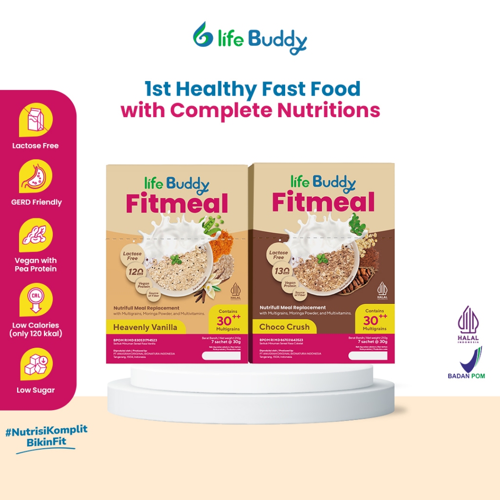 Jual Life Buddy Fitmeal BUNDLING 2 BOX (1 Box Heavenly Vanilla & 1 Box ...