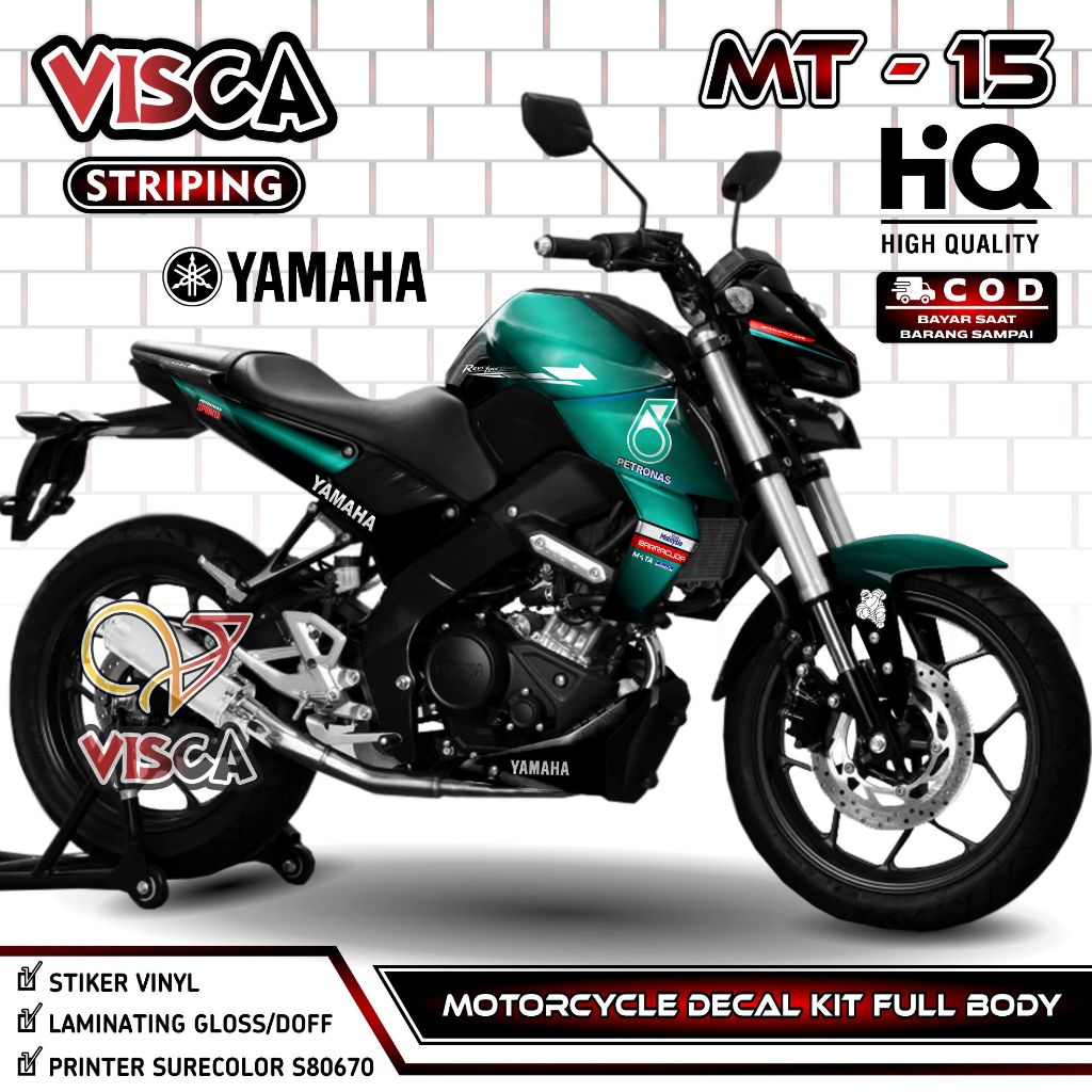 Jual Decal Yamaha MT 15 - Stiker Motor MT 15 - Dekal MT15 - Striping MT ...