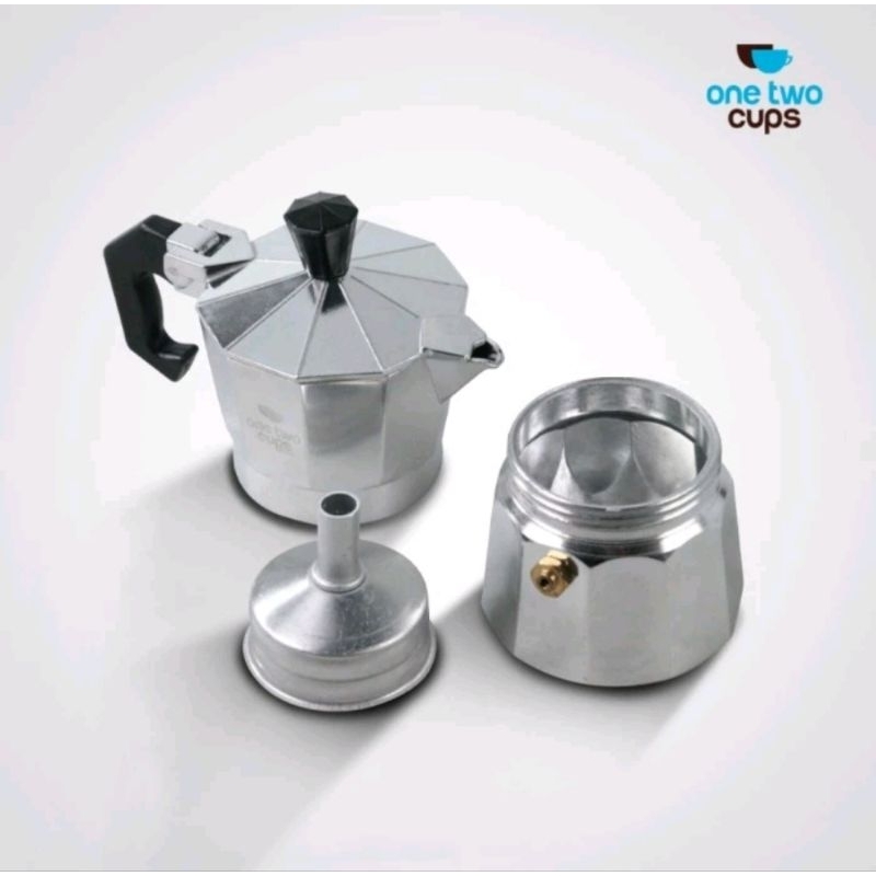 Jual One Two Cups Moka Pot Espresso Coffee Maker | Shopee Indonesia