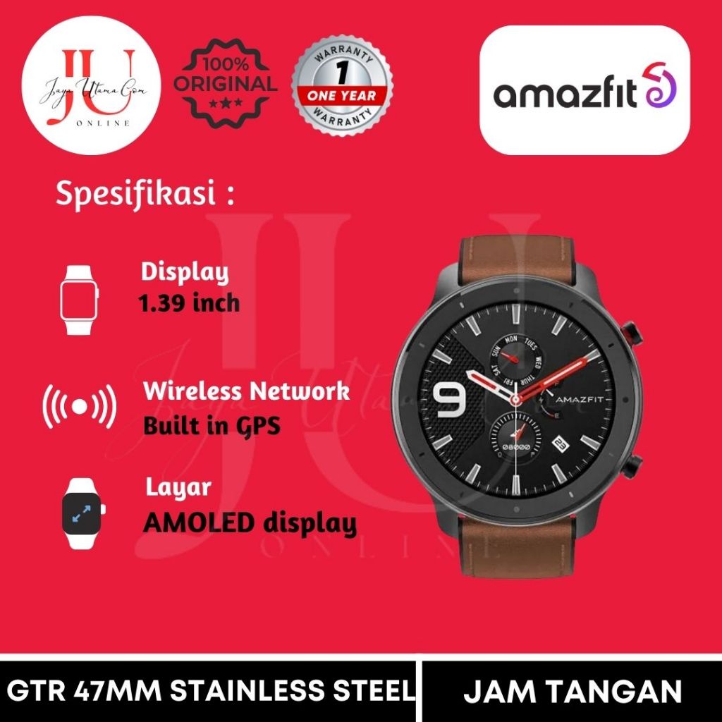 Jual Amazfit GTR Stainless Steel Original Smartwatch Original (Produk ...