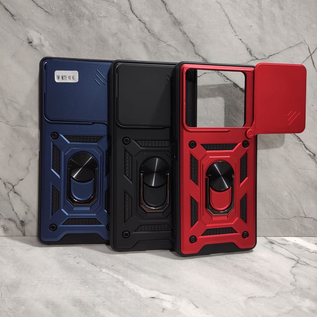 Jual Case Armor Transformer Slide + Ring Infinix Note 40 4G Note 40 Pro ...