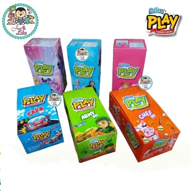 Jual RELAXA Play Gummy Candy 1 box isi 12pcs / ecer 1 pc. random ...