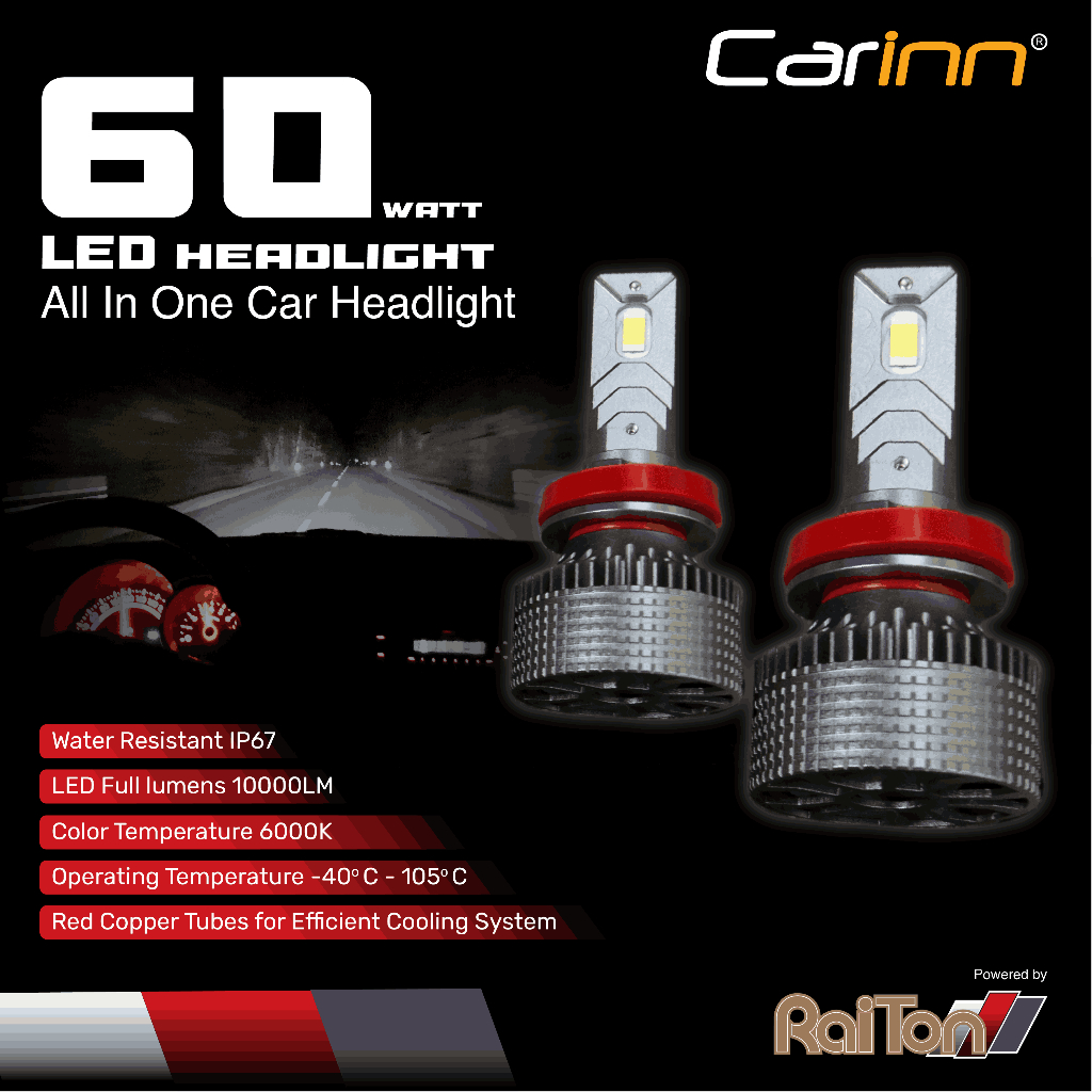 Jual Raiton Bohlamp LED Head Light 60 Watt | Shopee Indonesia