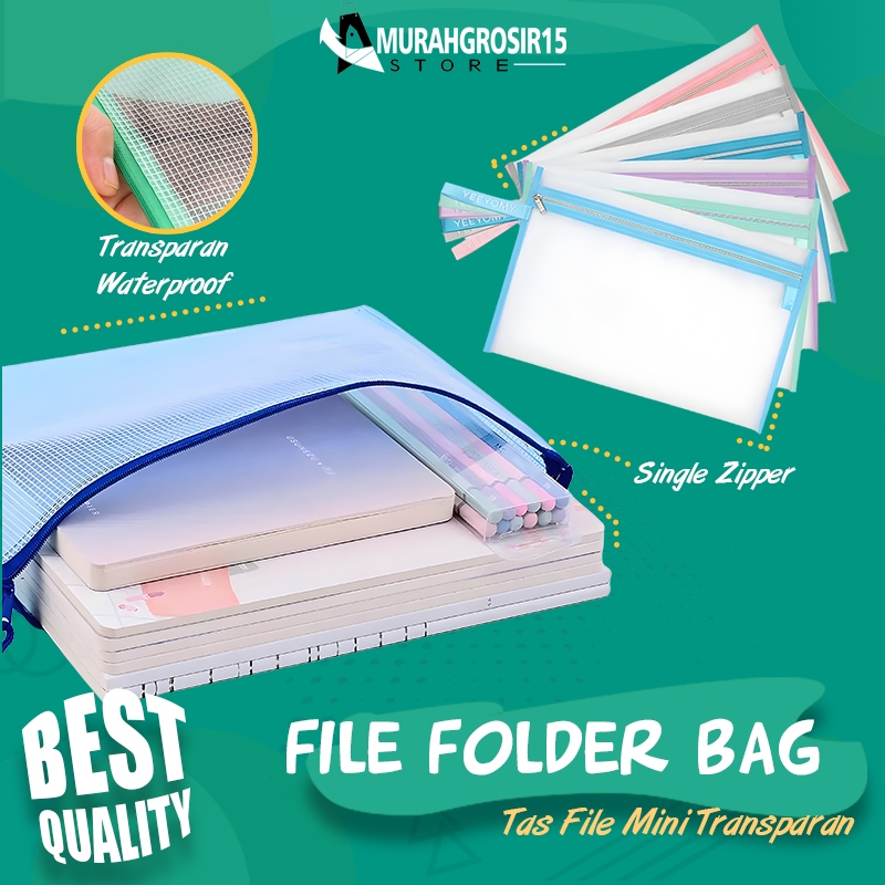 Jual Zipper Pouch Tas Dokumen Tahan Air Zip File Folder Perlengkapan ...