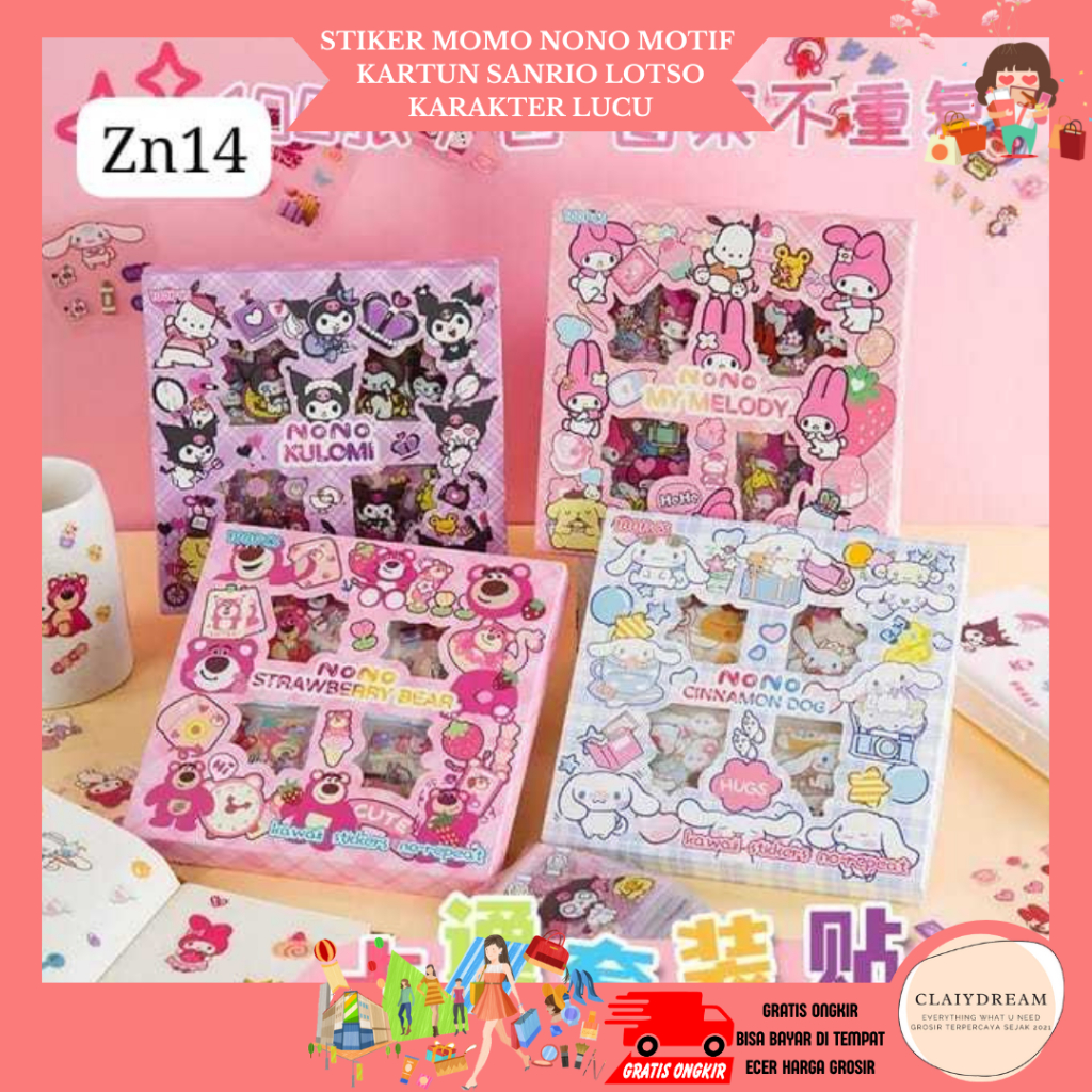 Jual CLAIYDREAM STICKER / STIKER MOMO LABUBU VIRAL BLACKPINK 1BOX ISI ...
