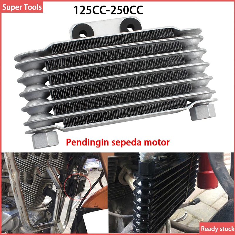 Jual Pendingin sepeda motor /Aluminum 125ml Engine Oil Cooler Cooling ...