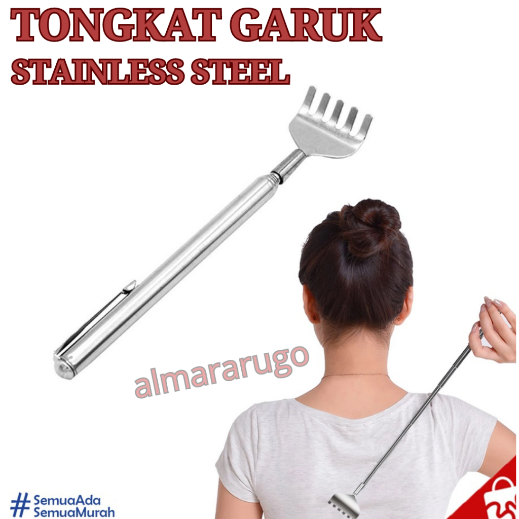 Jual ALAT GARUK PUNGGUNG Tarik Portable - Tongkat Pijat Stainless Steel ...