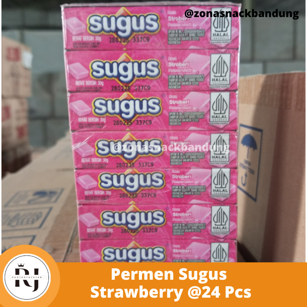 Jual Permen Sugus Rasa Strawberry 30 gr x 24 Bks | Chewy Candy | Permen ...