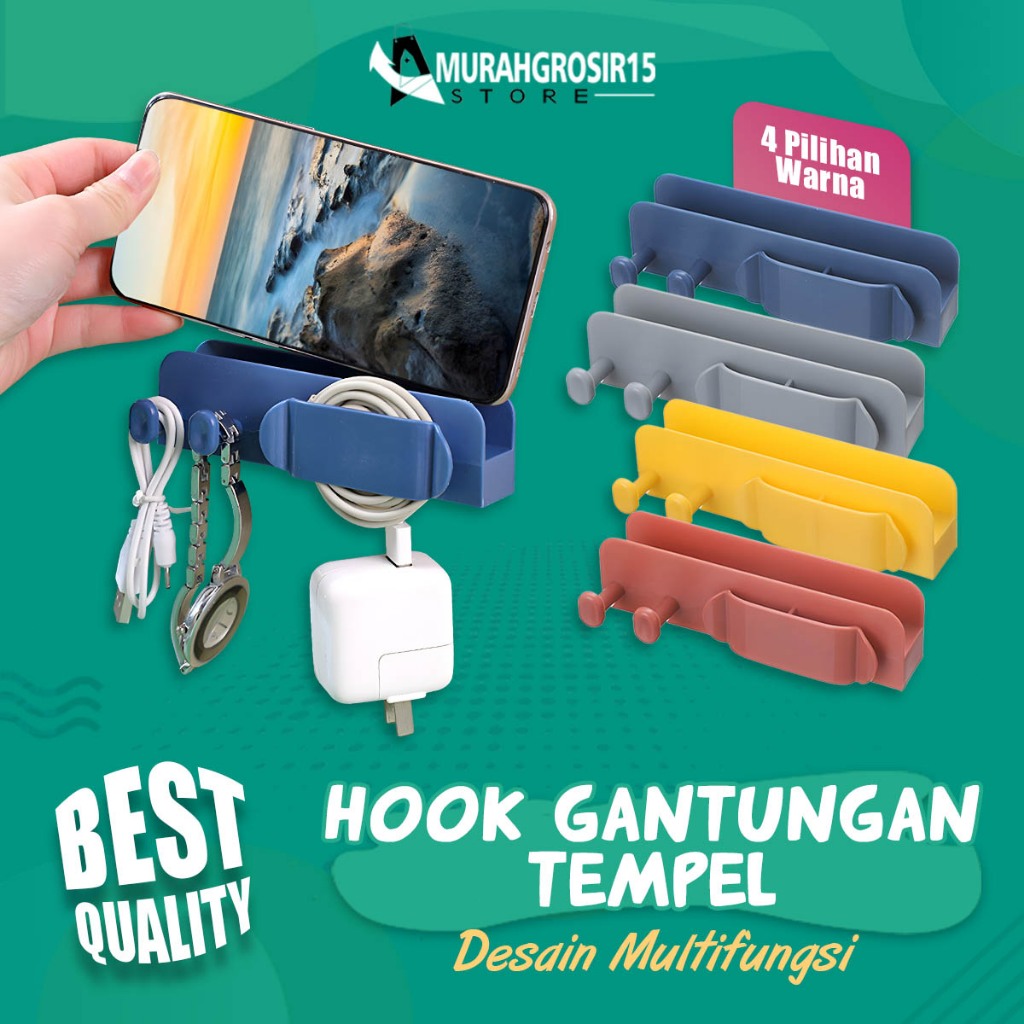 Jual Rak Organizer Kabel Steker Tempel Hook Gantungan Plastik | Shopee ...
