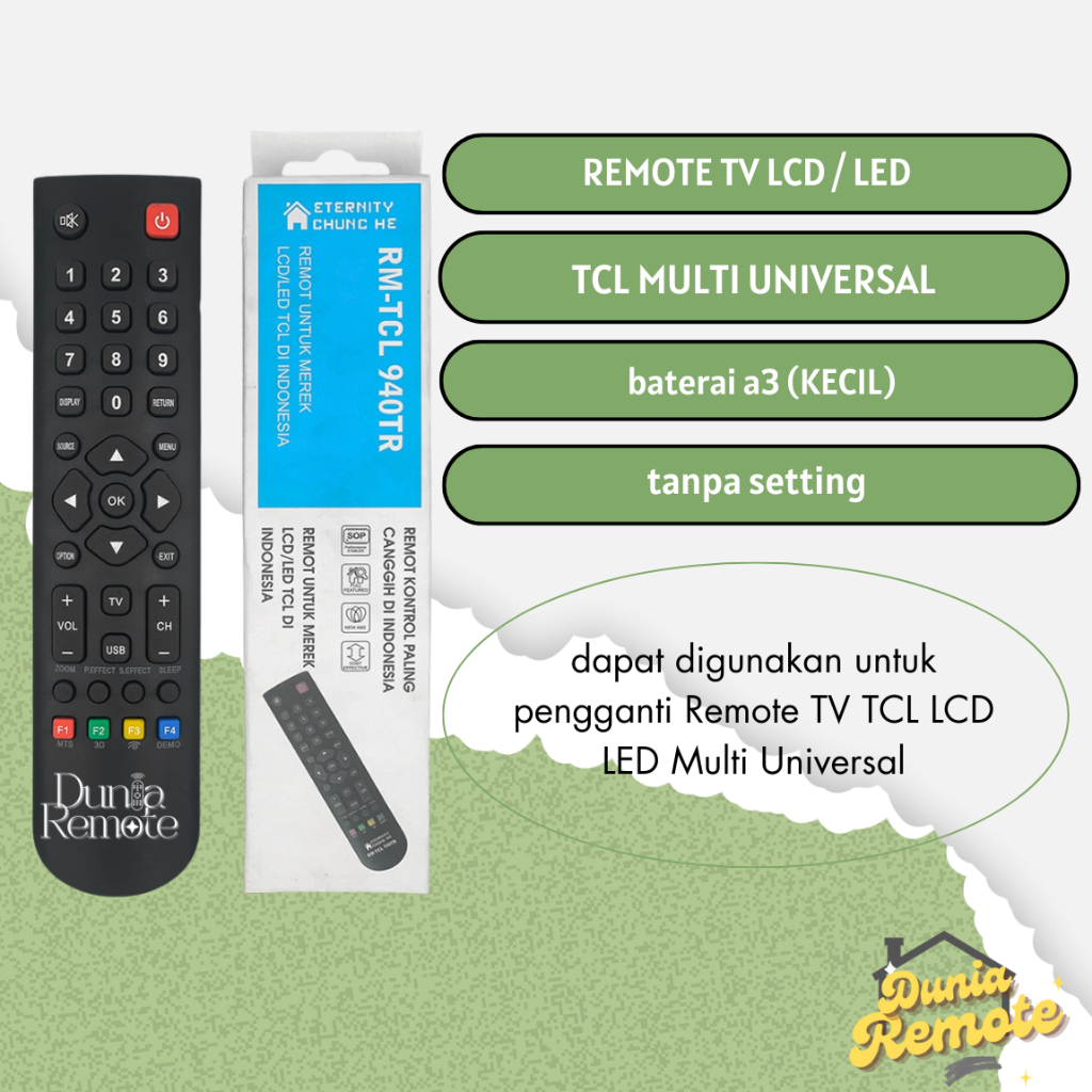 Jual Remote TV TCL LCD LED Smart 4K RM-940TR | Shopee Indonesia