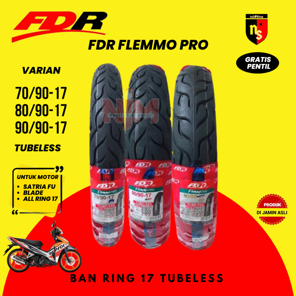Jual Fdr Flemmo Pro Ring 17 Ban Tubeless (TL) | Shopee Indonesia