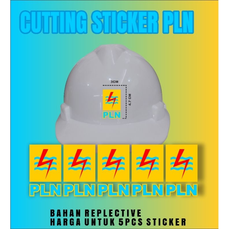 Jual Stiker Sticker Cutting Helm PLN isi 5pcs | Shopee Indonesia