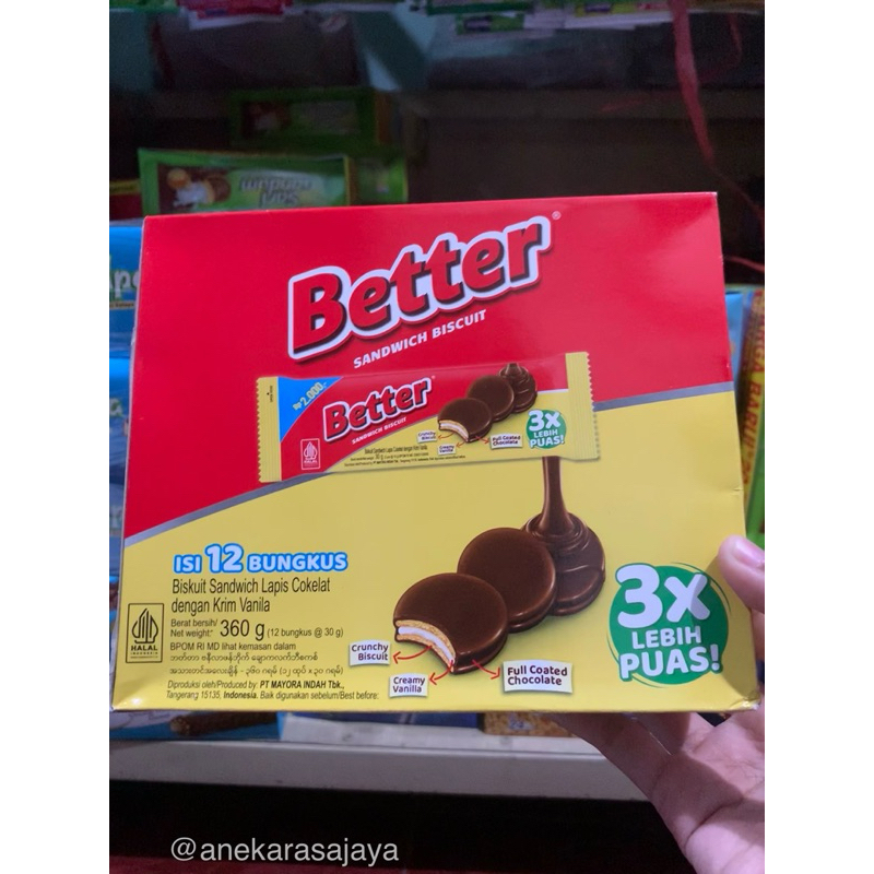 Jual Better biskuit Sandwich 1 Box (12pcs) | Shopee Indonesia