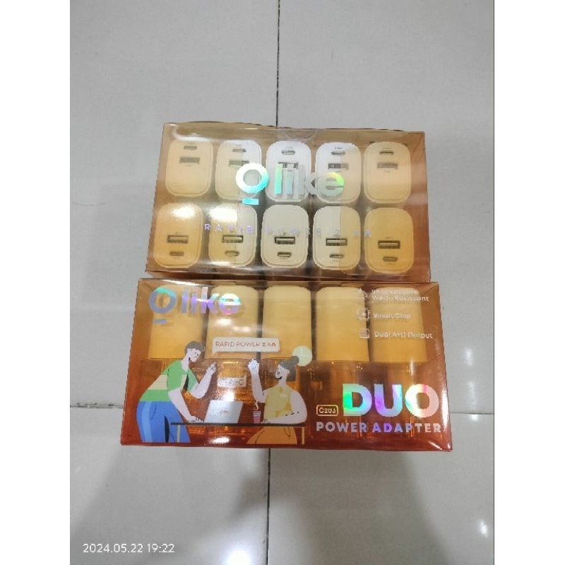 Jual Olike ( 1Box 10pcs ) C203 Duo Power Adaptor USB A + C 2.4A Rapid Power | Shopee Indonesia