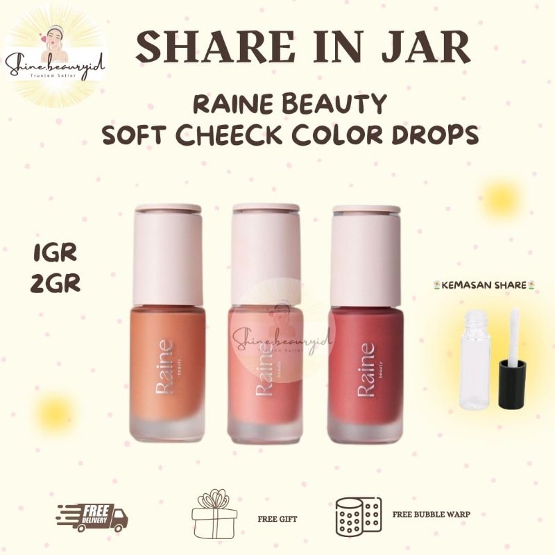 Jual [SHARE IN JAR] RAINE BEAUTY SOFT CHEEK COLOR BLUSH | Shopee Indonesia