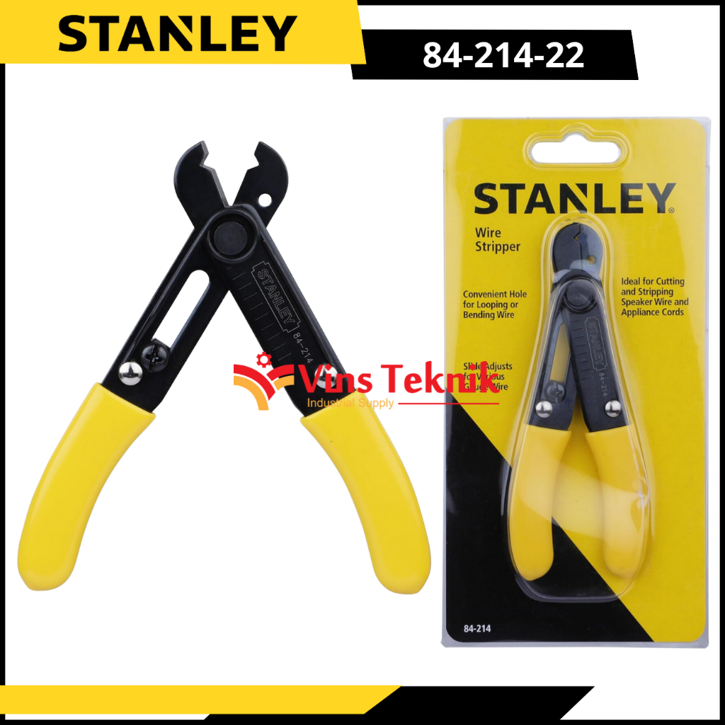Jual Tang Kupas Kabel 5" Wire Stripper Stanley 84-214-22 | Shopee Indonesia