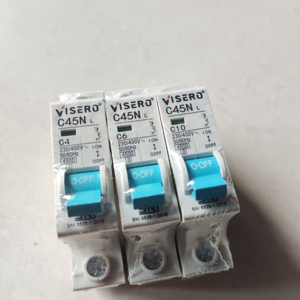 Jual Miniature Circuit Breaker (MCB) Visero 1 Phase 4A/6A/10A SNI | Shopee Indonesia