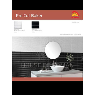 Jual Keramik 30x30 Pre Cut ROMAN Baker White Model List Putih Elegan ...