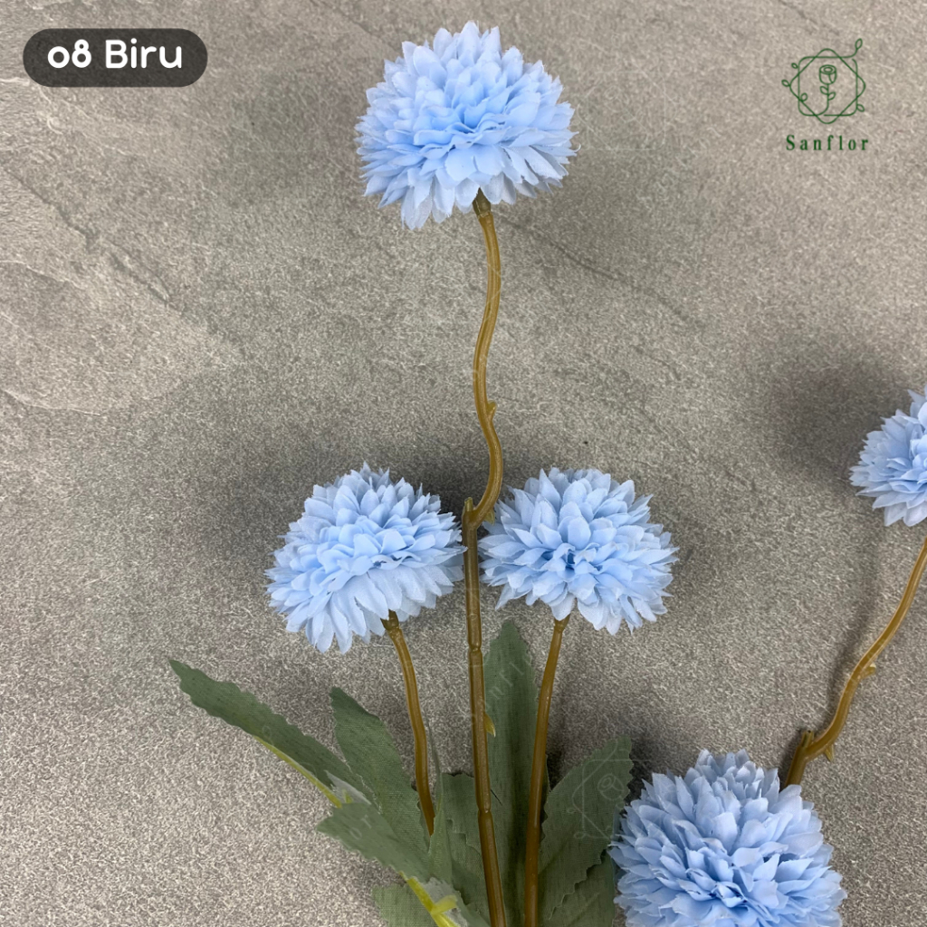 Jual BUNGA POMPOM K5 ARTIFICIAL FLOWER BAHAN KAIN PINGPONG CHRYSAN ...