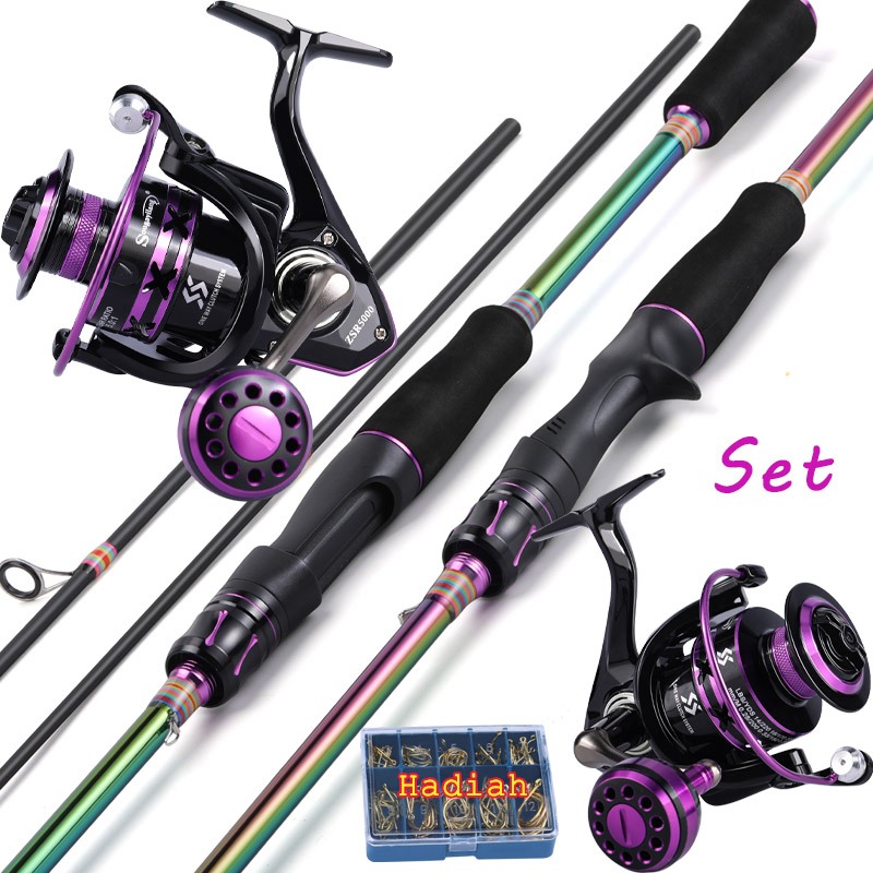 Jual Sougayilang Joran Pancing 1.8m/2.1m Mixcolor Fishing Rod 2 Bagian M Power 20KG Max Drag ...