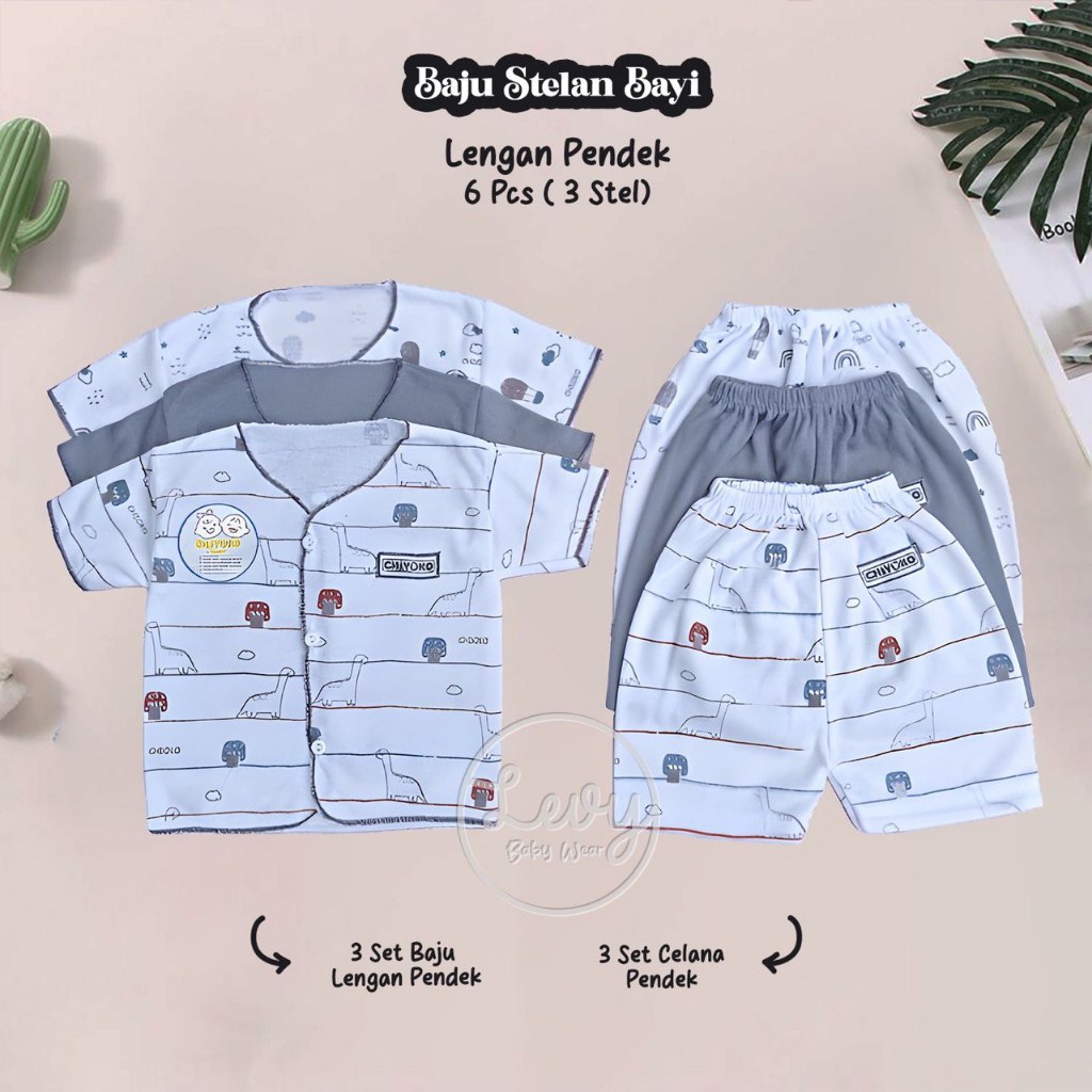 Jual 6 Pcs Paket Brojol Baju Bayi New Born Laki Laki Perempuan | Shopee ...
