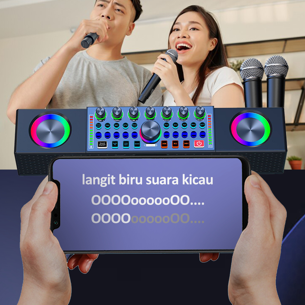 Jual SOUND CARD SY6 Bluetooth Speaker All-in-One + Two Wireless ...