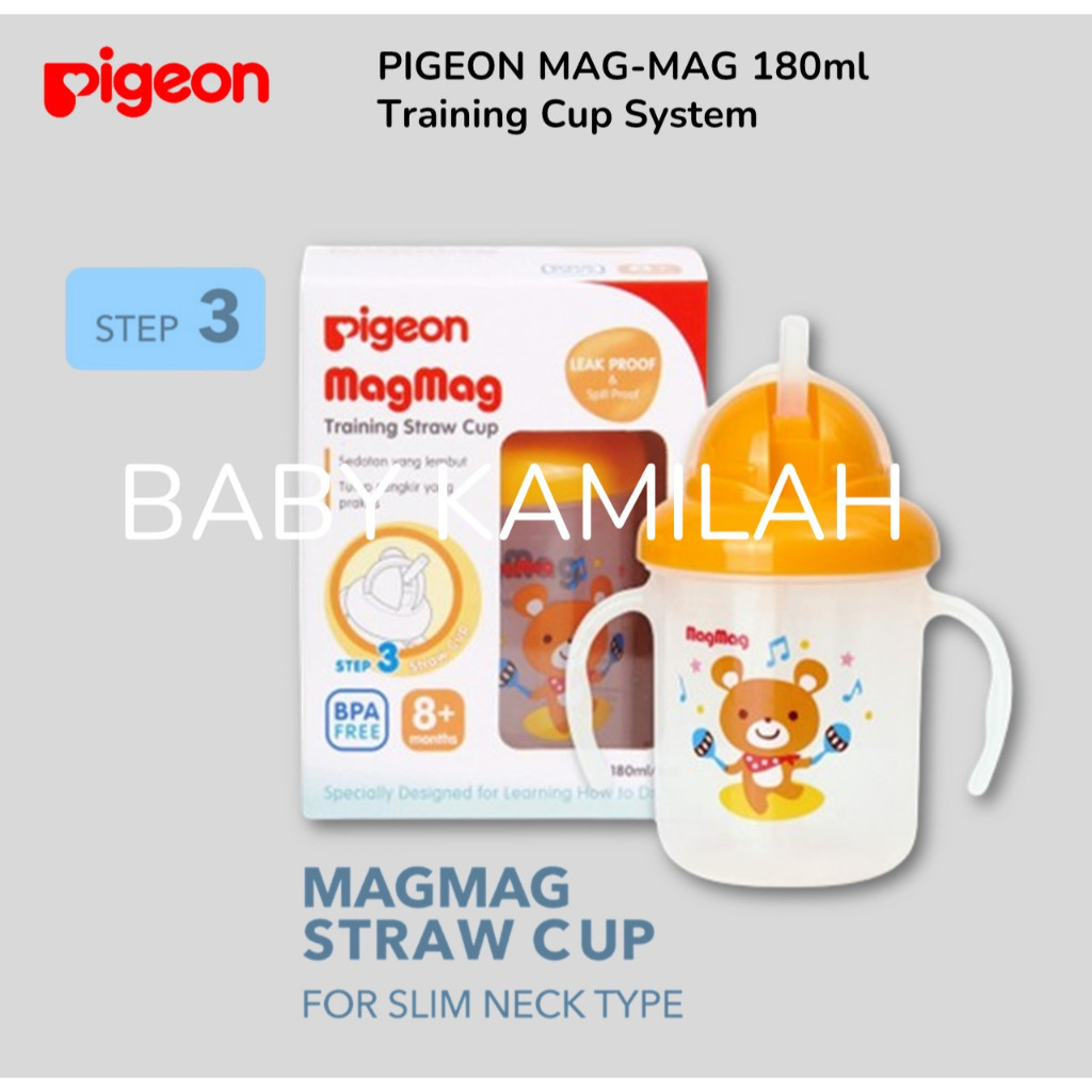 Jual Pigeon MagMag Step 3 Straw Cup 180ml Gelas Minum Anak Pigeon STRAW | Shopee Indonesia