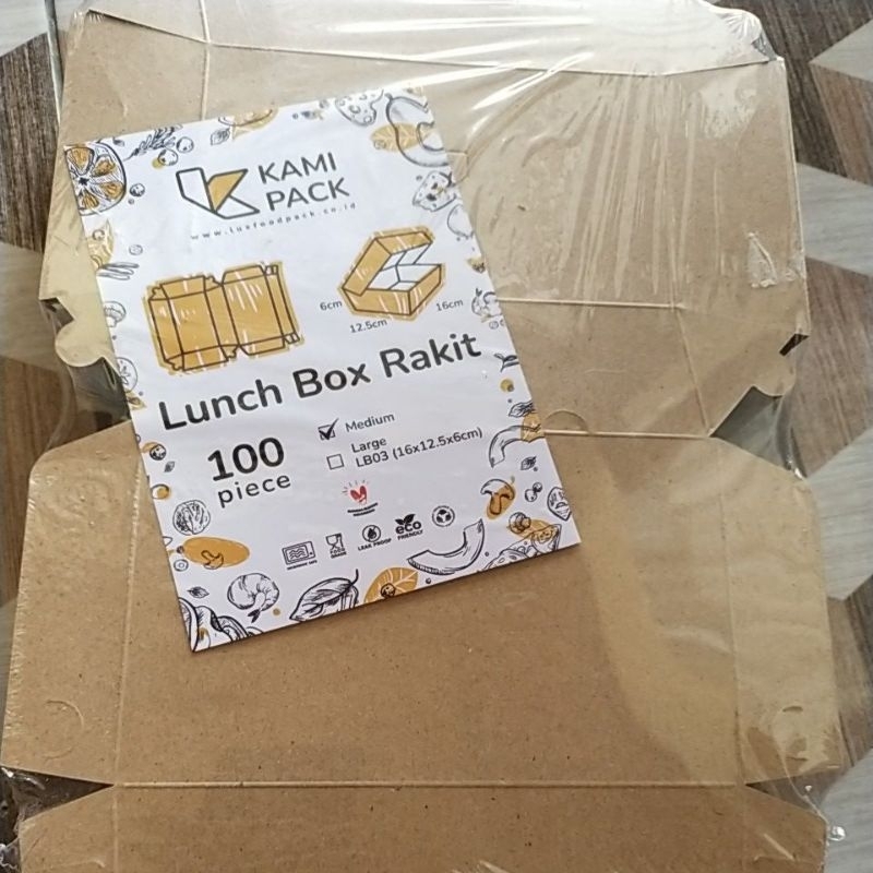 Jual PAPER LUNCH BOX UKURAN M dan L | Shopee Indonesia