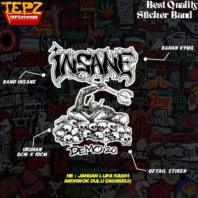 Jual STIKER STICKER (BAND INSANE) STIKER BAND|STIKER METAL|STIKER ...