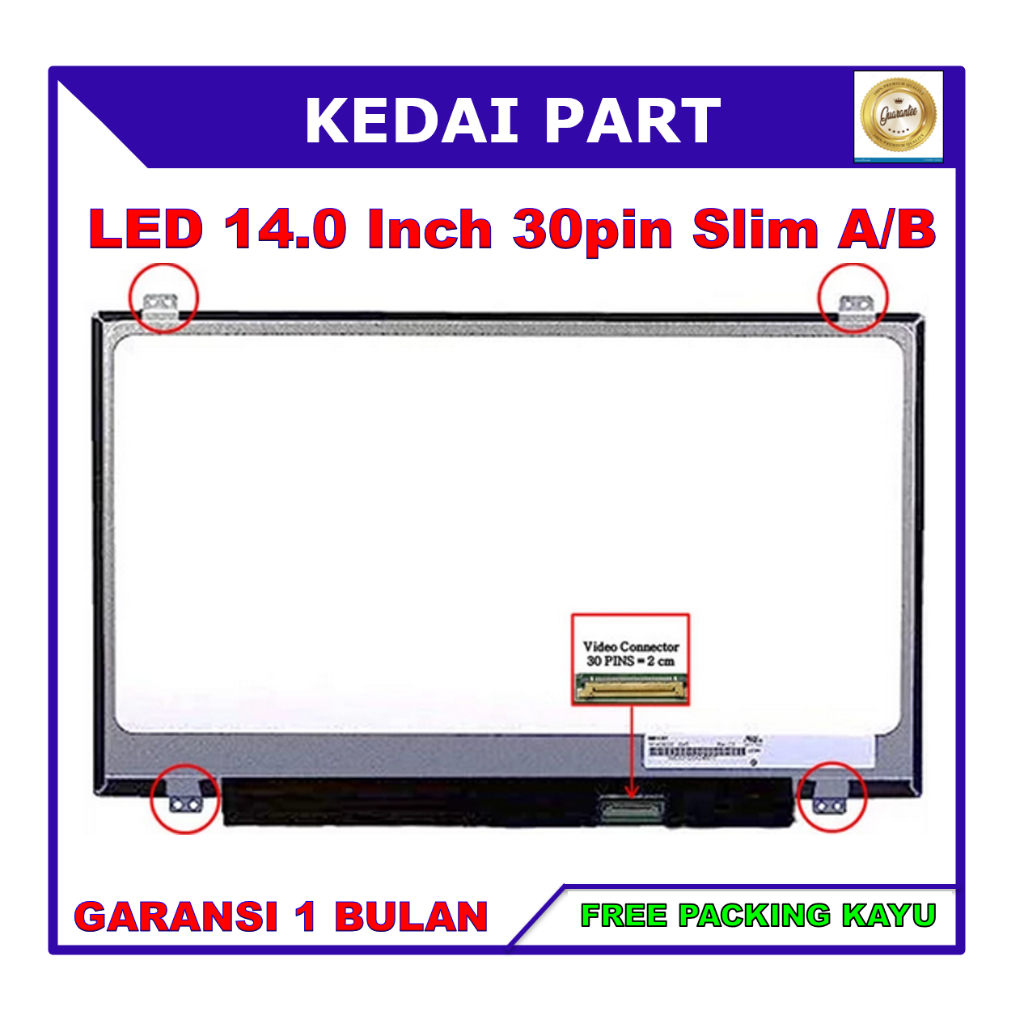 Jual LCD LED Laptop NT140WHM-N41 NT140WHM-N44 HB140WX1-301 14.0 30 Slim ...