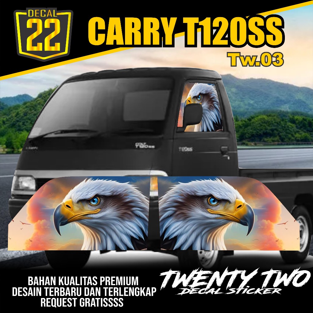 Jual Stiker One Way Mobil Carry T120SS Terbaru Desain Garuda Keren Dua ...