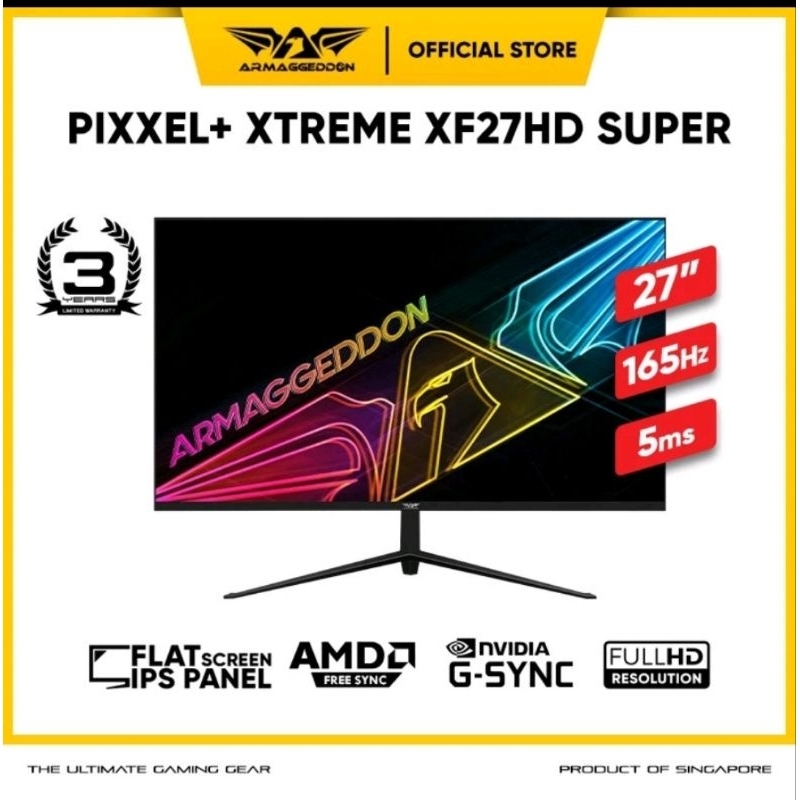 Jual Monitor Pixel XF27HD Super 27" IPS 165Hz Armagedon layar masih ...