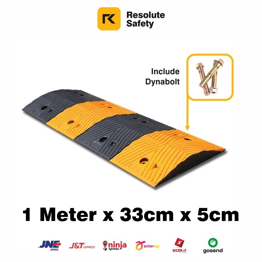 Jual Rubber Speed Bump / Polisi Tidur Karet 100 x 33 x 5 / Speed Hump ...